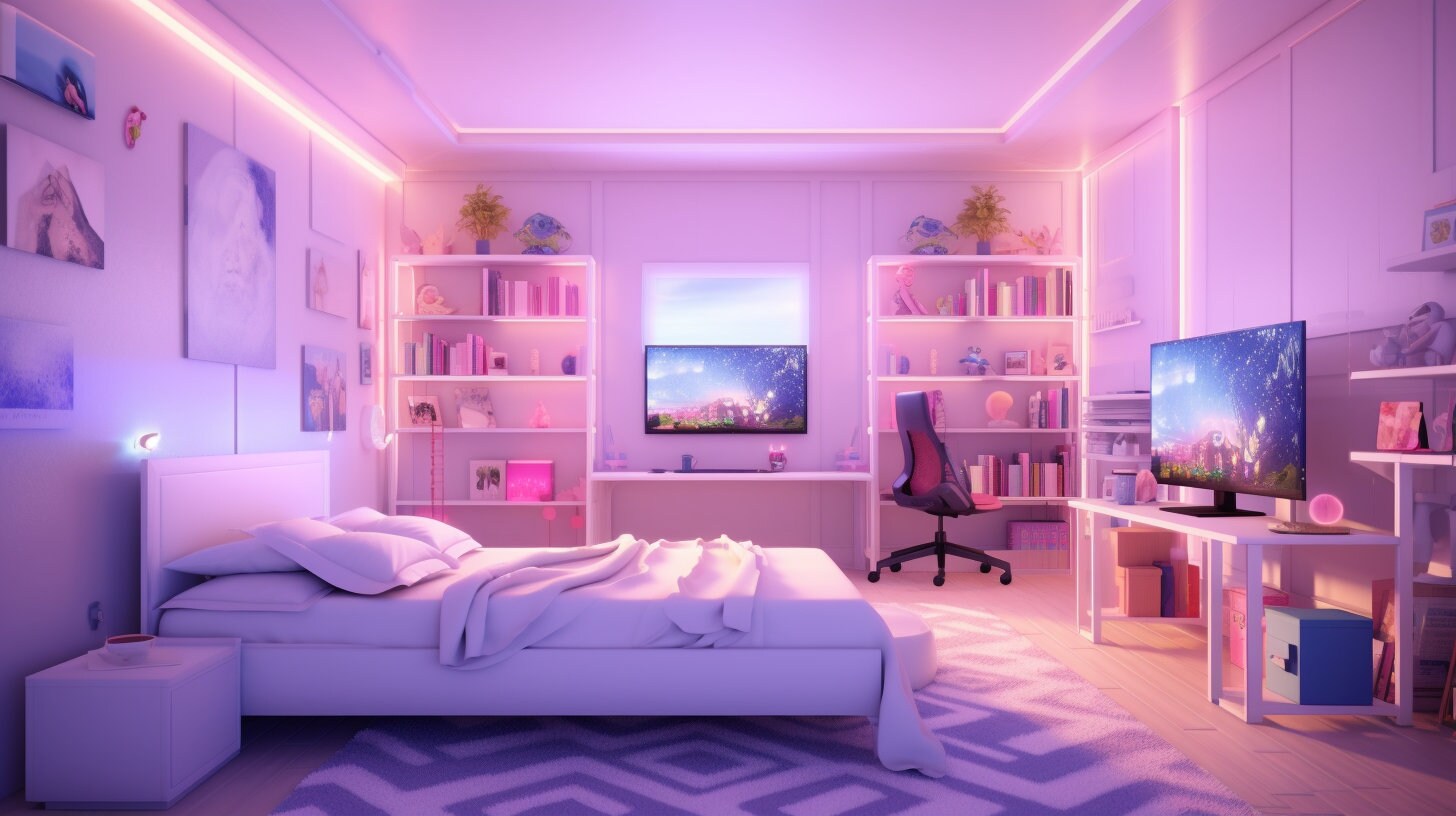 15 Vtube Virtual Background Twitch Overlay for Lady Streamer Minimalist Pastel Room - Etsy