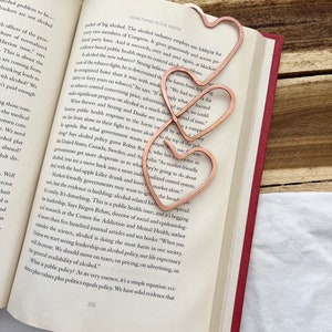 Copper Infinity Heart Handmade Bookmark: Book Lover Gift Book Jewelry ...