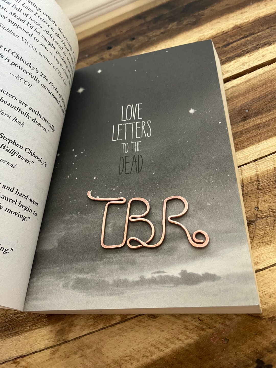 TBR Bookmark | Handmade Salvaged Copper Wire Line Art | Book Jewelry ...