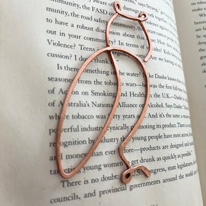 Owl Bookmark | Handmade Salvaged Copper Wire Line Art | Reading ...