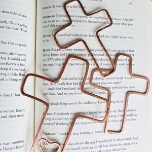 Cross Bookmark | Handmade Copper Bookmark | Wire Line Art | Bookworm ...