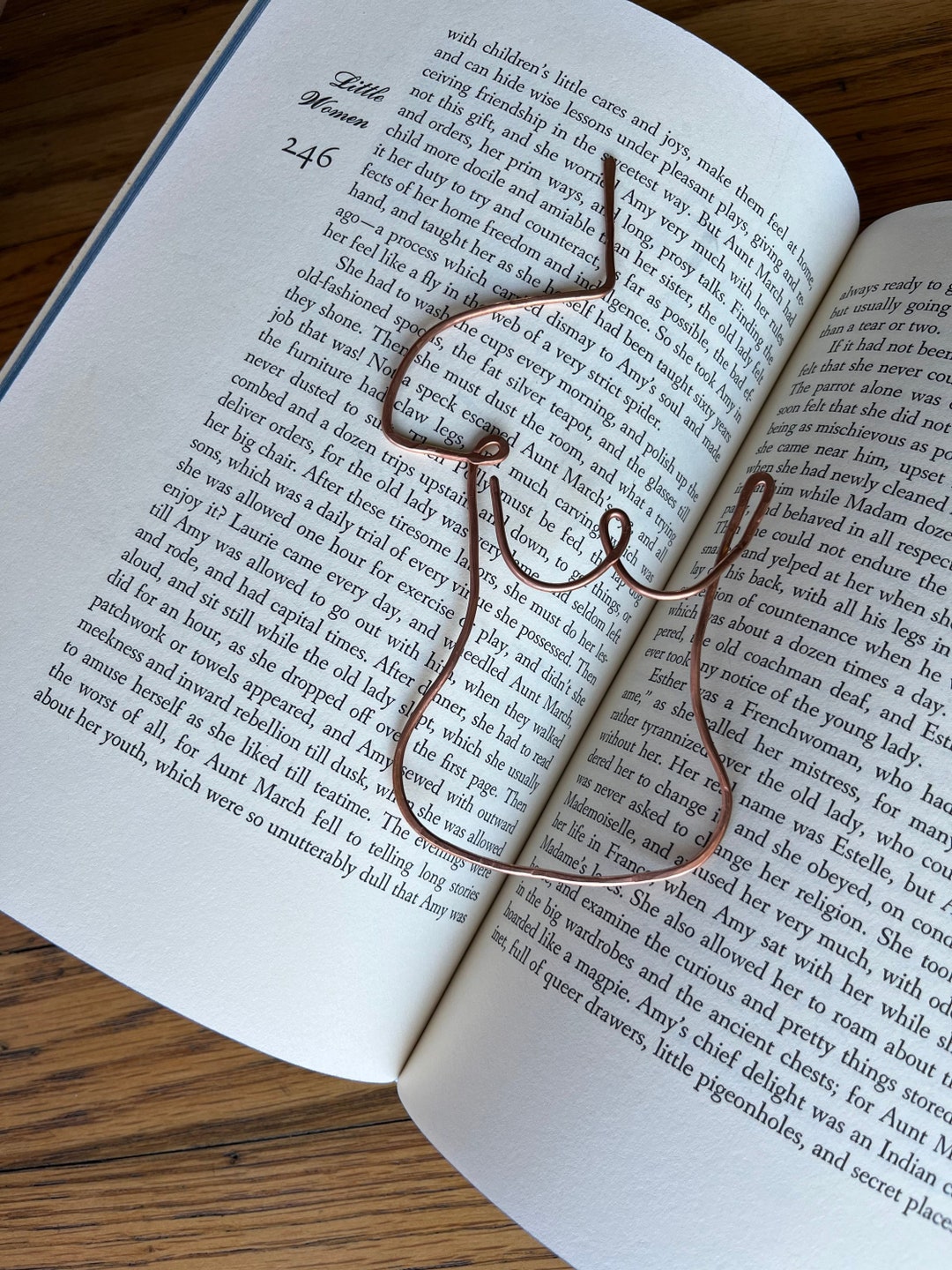 Body Art Silhouette Bookmark Handmade Salvaged Copper Wire Line Art ...