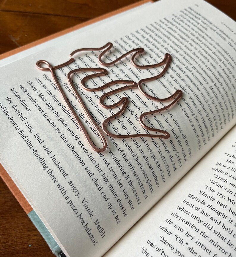 Fire BOOKMARK Handmade Copper Wire Line Art Flame Campfire - Etsy