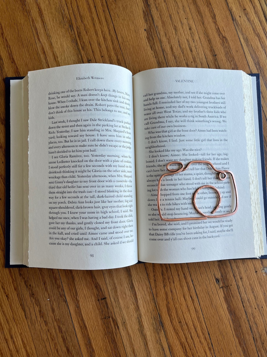 Camera Bookmark | Handmade Salvaged Copper Wire Line Art | Reading ...
