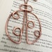 Ladybug Bookmark Handmade Copper Wire Line Art Lady Lovebug Reading ...