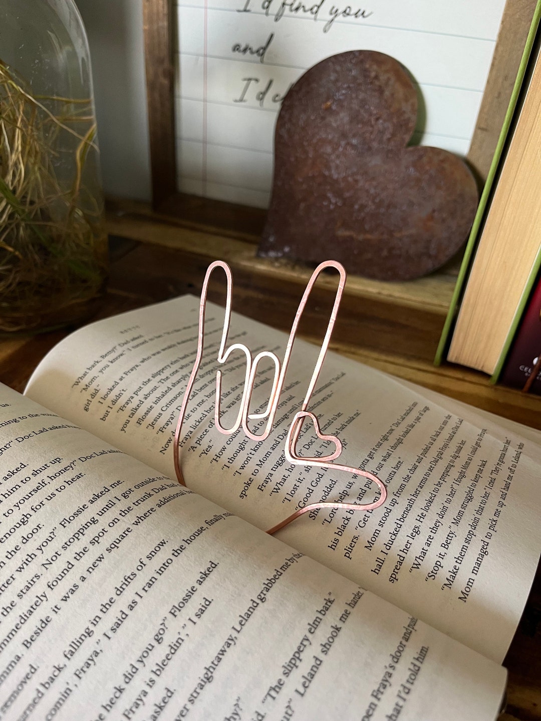 American Sign Language of I Love You | ASL | Handmade Bookish Gift ...