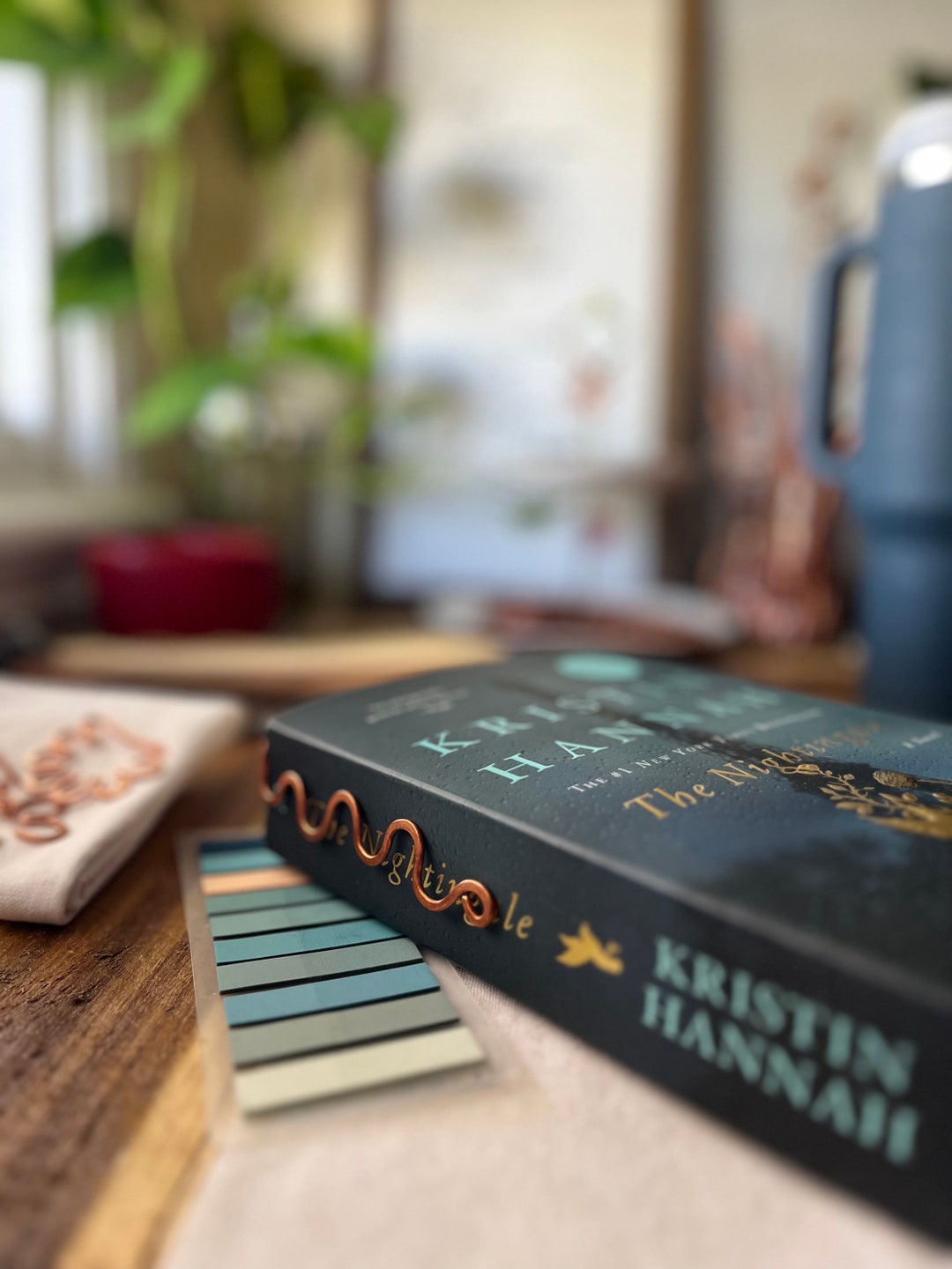 Swirl Bookmark | Book Hook End | Handmade Salvaged Copper Wire Line Art ...