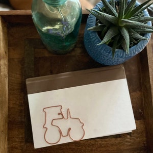 Tractor Farmhouse Bookmark Handmade Copper Bookmark Wire Line Art John ...