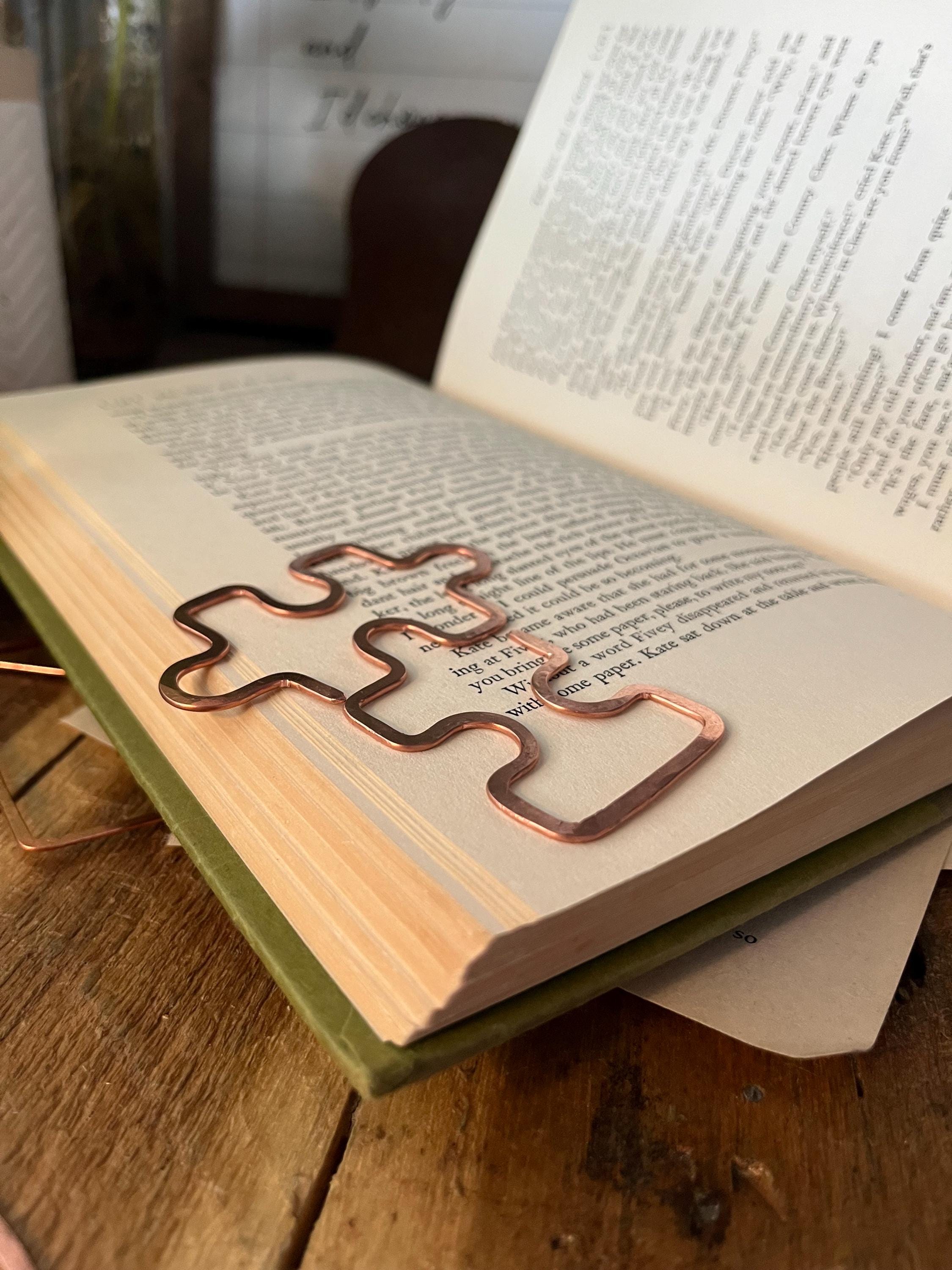 Copper Puzzle Handmade Bookmark: Book Lover Gift Reading Stationary - Etsy