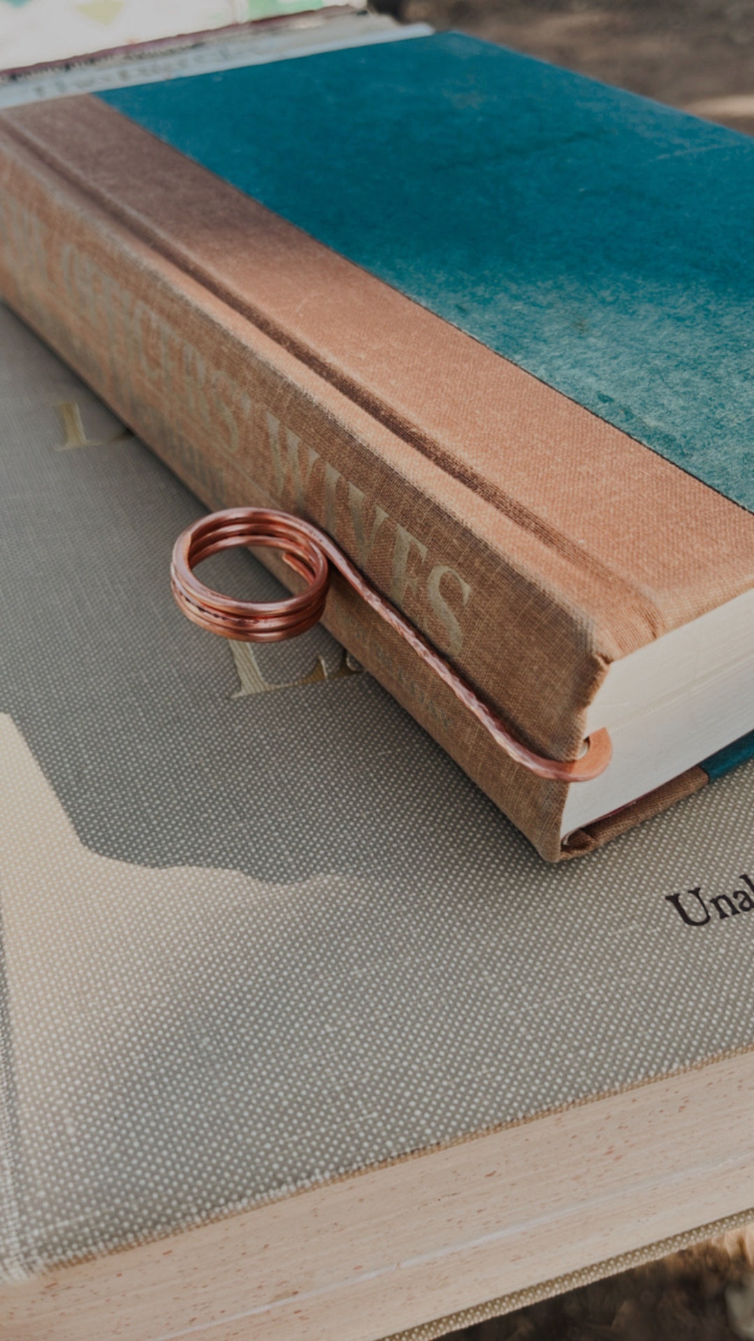 Book Holder Ring Bookmark Copper or Brass Handmade Using Salvaged Wire ...