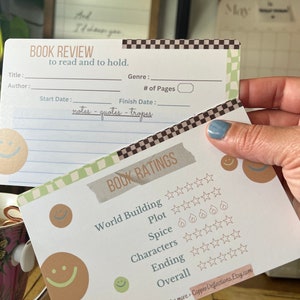 Book Review and Book Rating Card: Double-sided Reading Journal ...