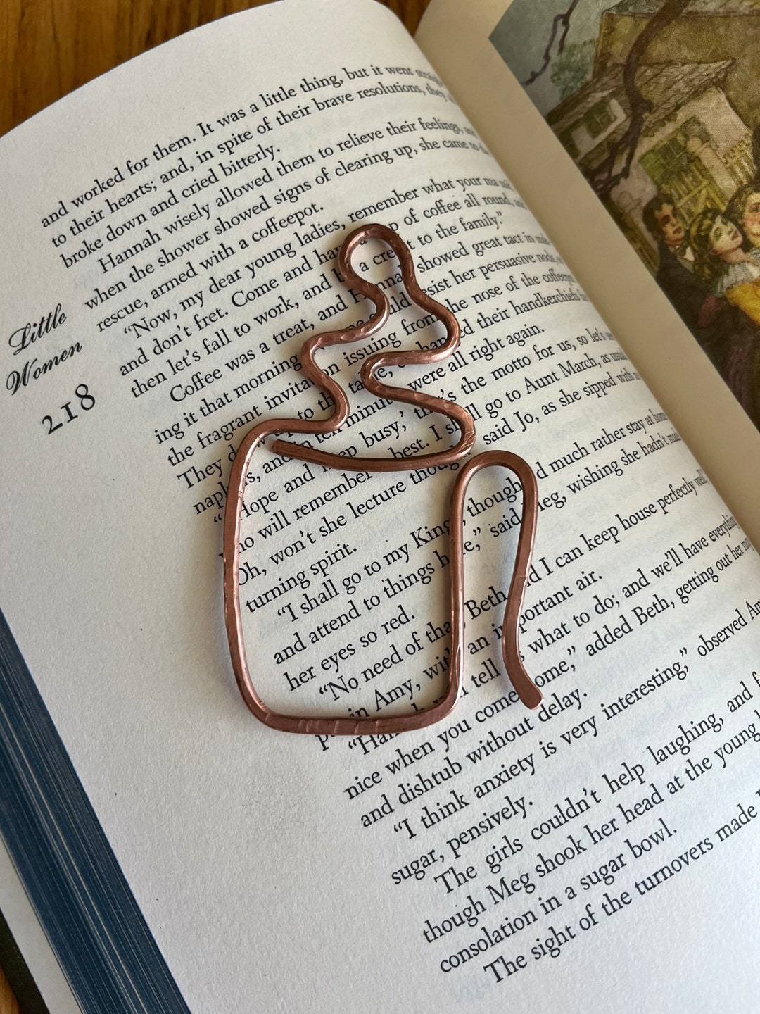 Coffee Mug Bookmark | Handmade Copper Wire Line Art | Caffeine Tea Time ...