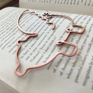Pig Bookmark | When Pigs Fly Bookmark | Handmade Copper Wire Line Art ...