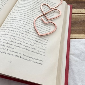 Copper Infinity Heart Handmade Bookmark: Book Lover Gift Book Jewelry ...