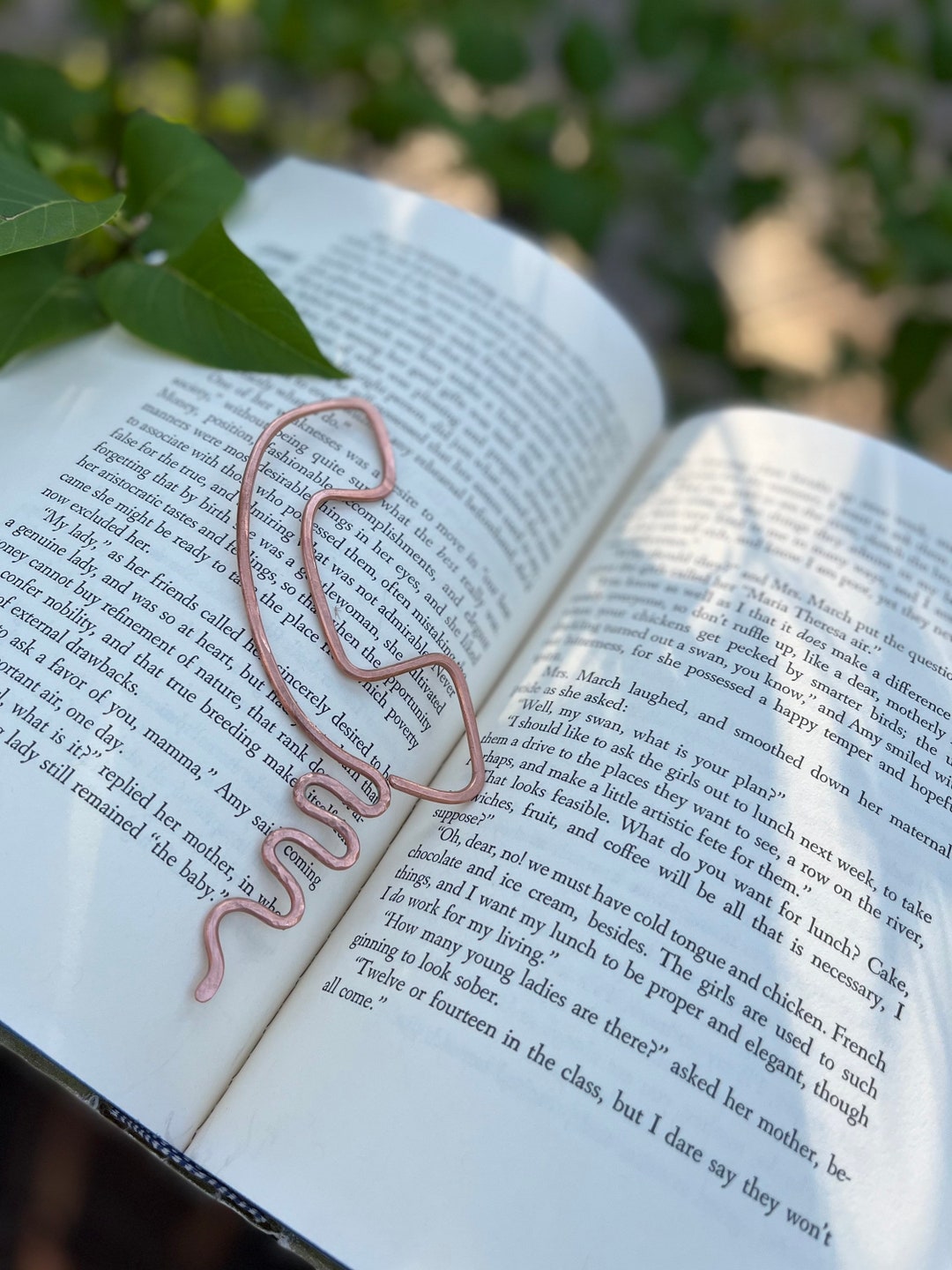 Copper Retro Phone Handmade Bookmark: Bookworm Gift Reading Stationary ...