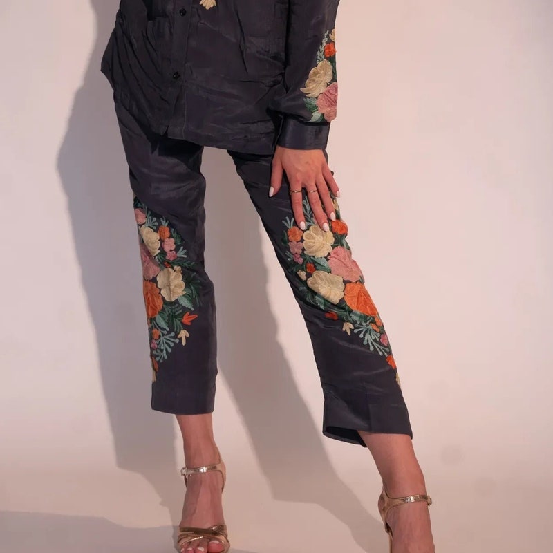 Embroidered Pants - Etsy