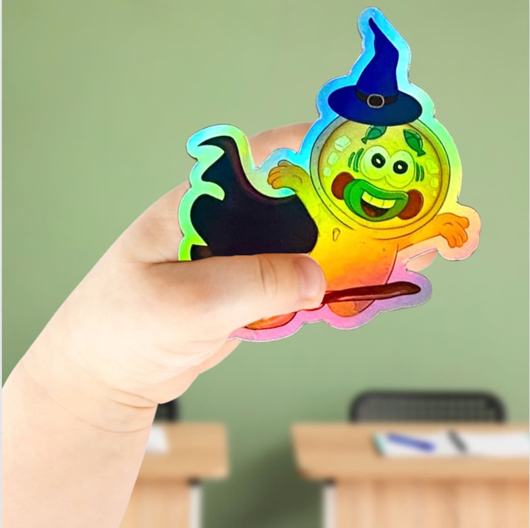 Pizza Pie Man Holographic Stickers - Etsy