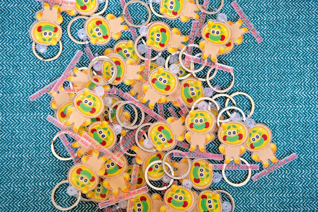 Pizza Pie Man Keychains - Etsy