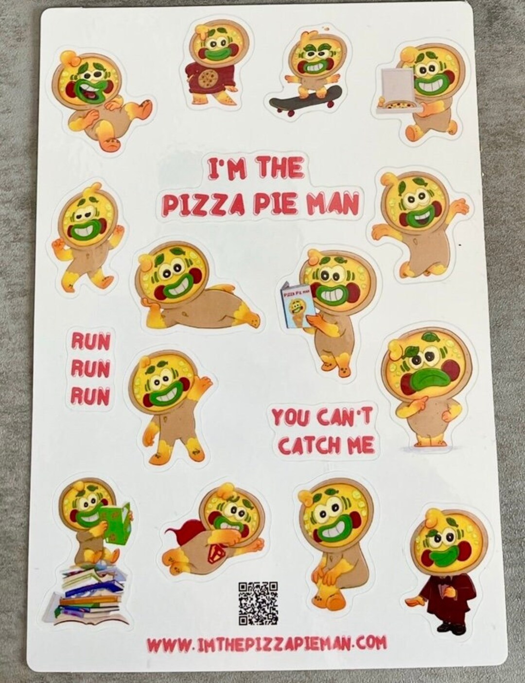 Pizza Pie Man Sticker Sheets (2) - Etsy
