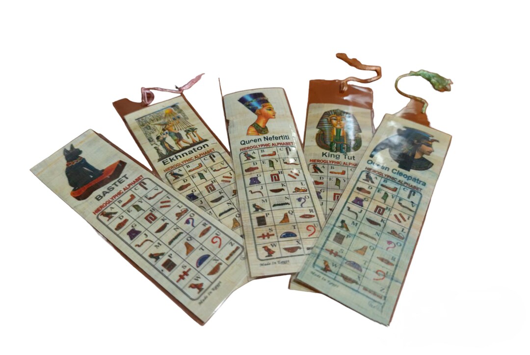 Regalo Para Alumnos Bookmark Authentic Egyptian Papyrus Pages Ancient ...