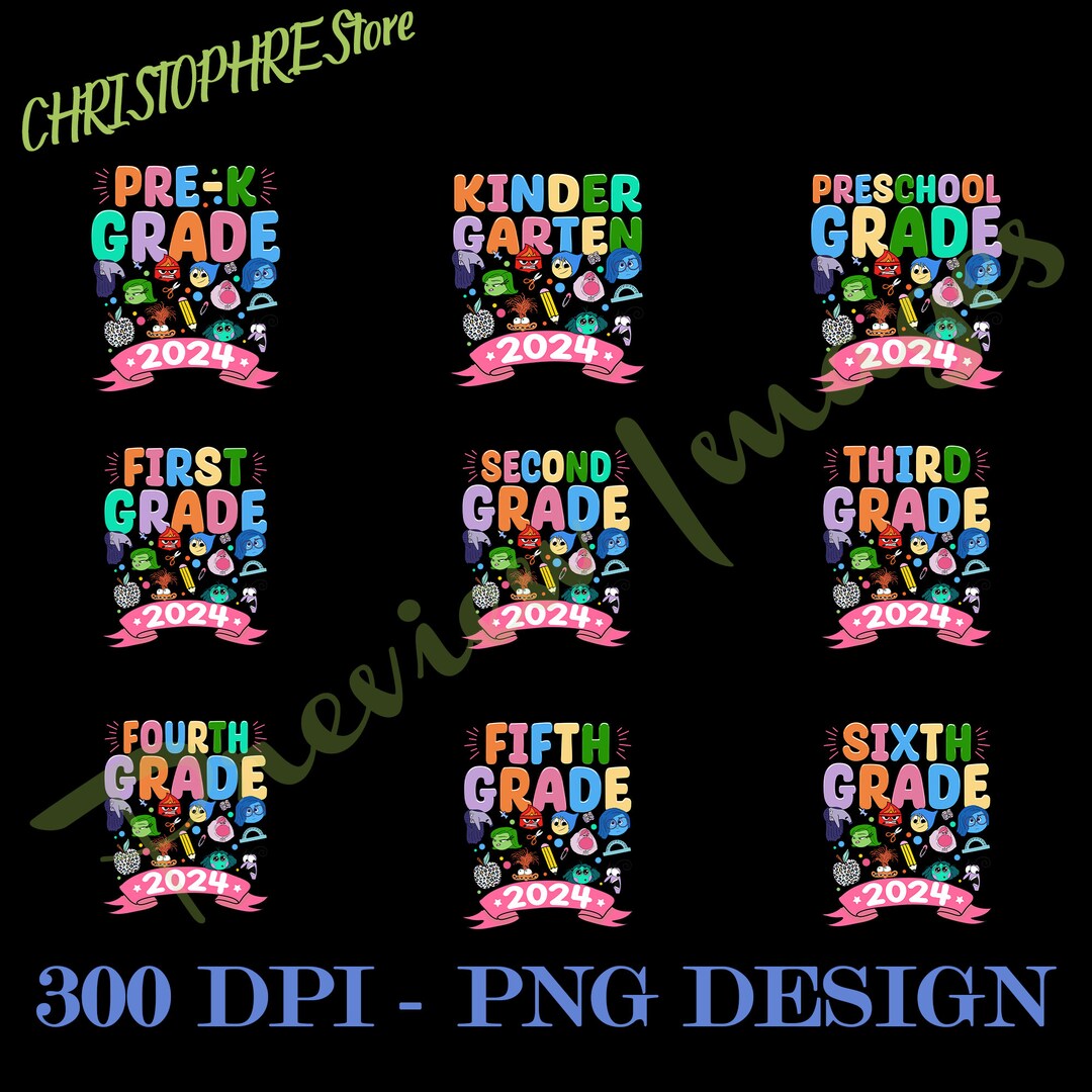 Bundle Back to School Full Grade Png, Happy First Day of School, Back ...