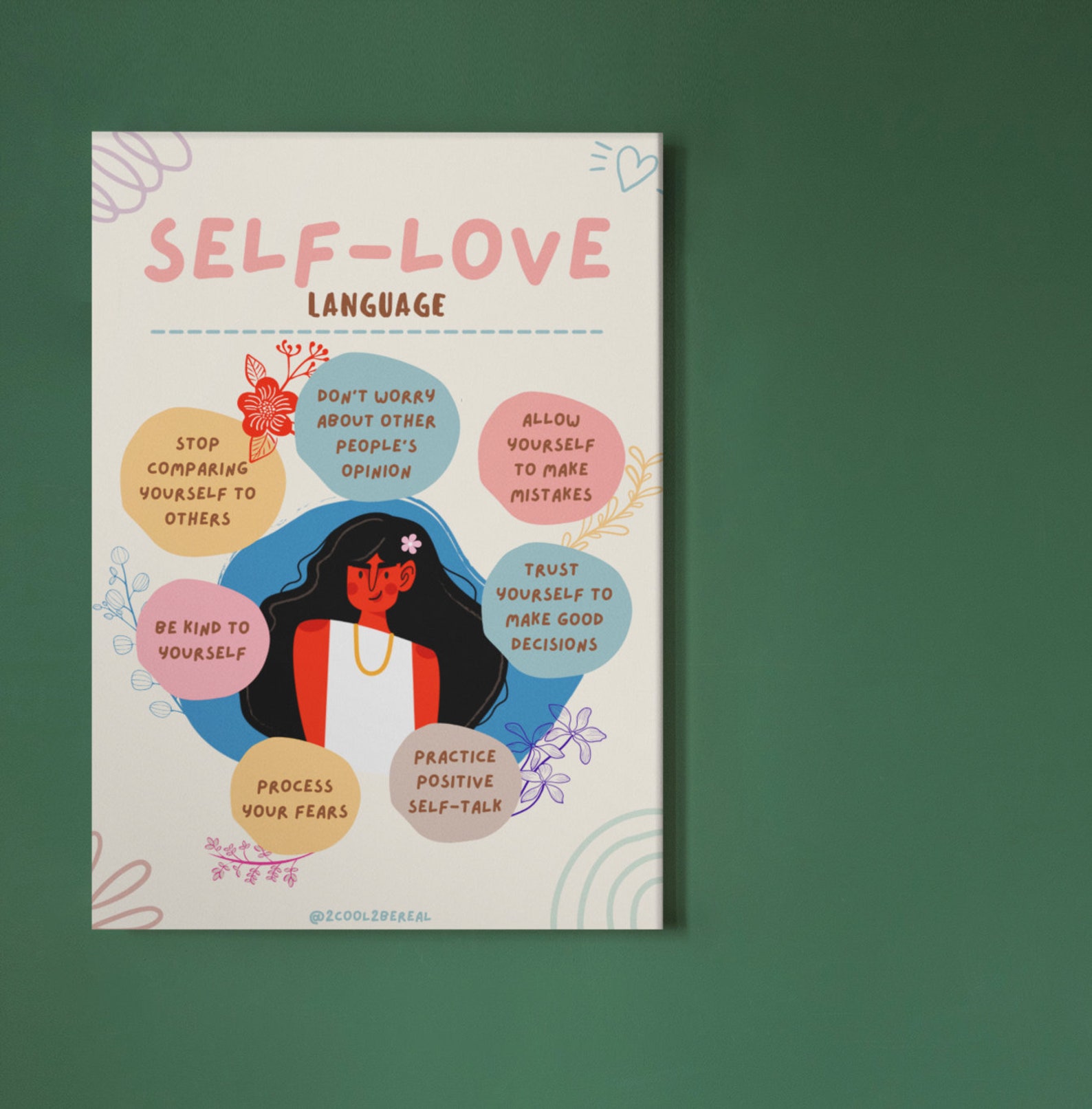 Self Love Poster Self Love Language Love Yourself Art - Etsy