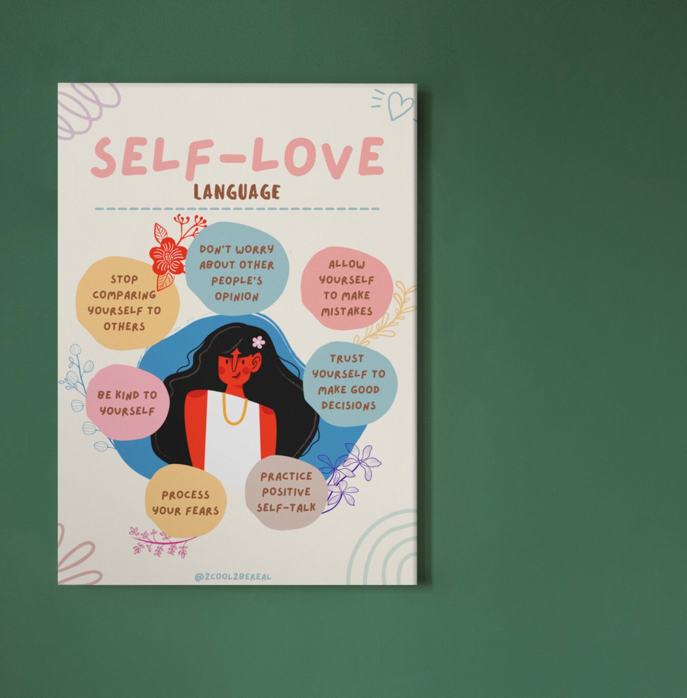 Self Love Poster Self Love Language Love Yourself Art - Etsy