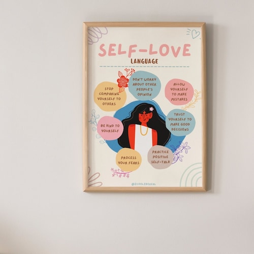 Self Love Poster Self Love Language Love Yourself Art - Etsy