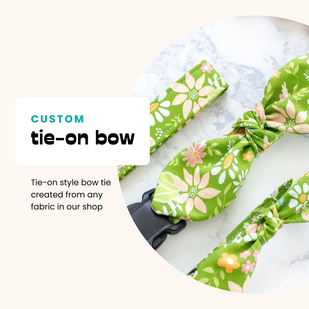 Custom Tie-on Bow Tie | Bunny Ear Bow Tie, Cat Bow Tie, Dog Bow Tie ...