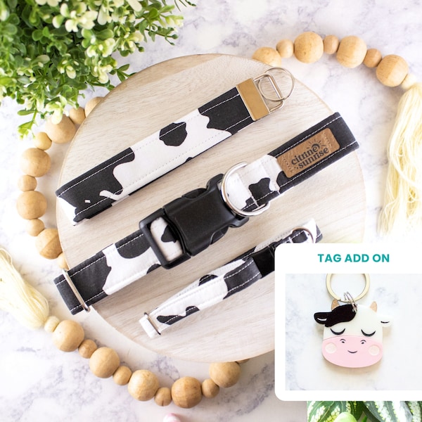 Cow Print Cat Collar - Etsy