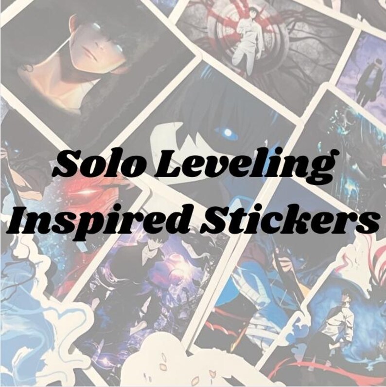 Solo Leveling Inspired Stickers: Jinwoo Anime Manga, Waterproof Laptop ...