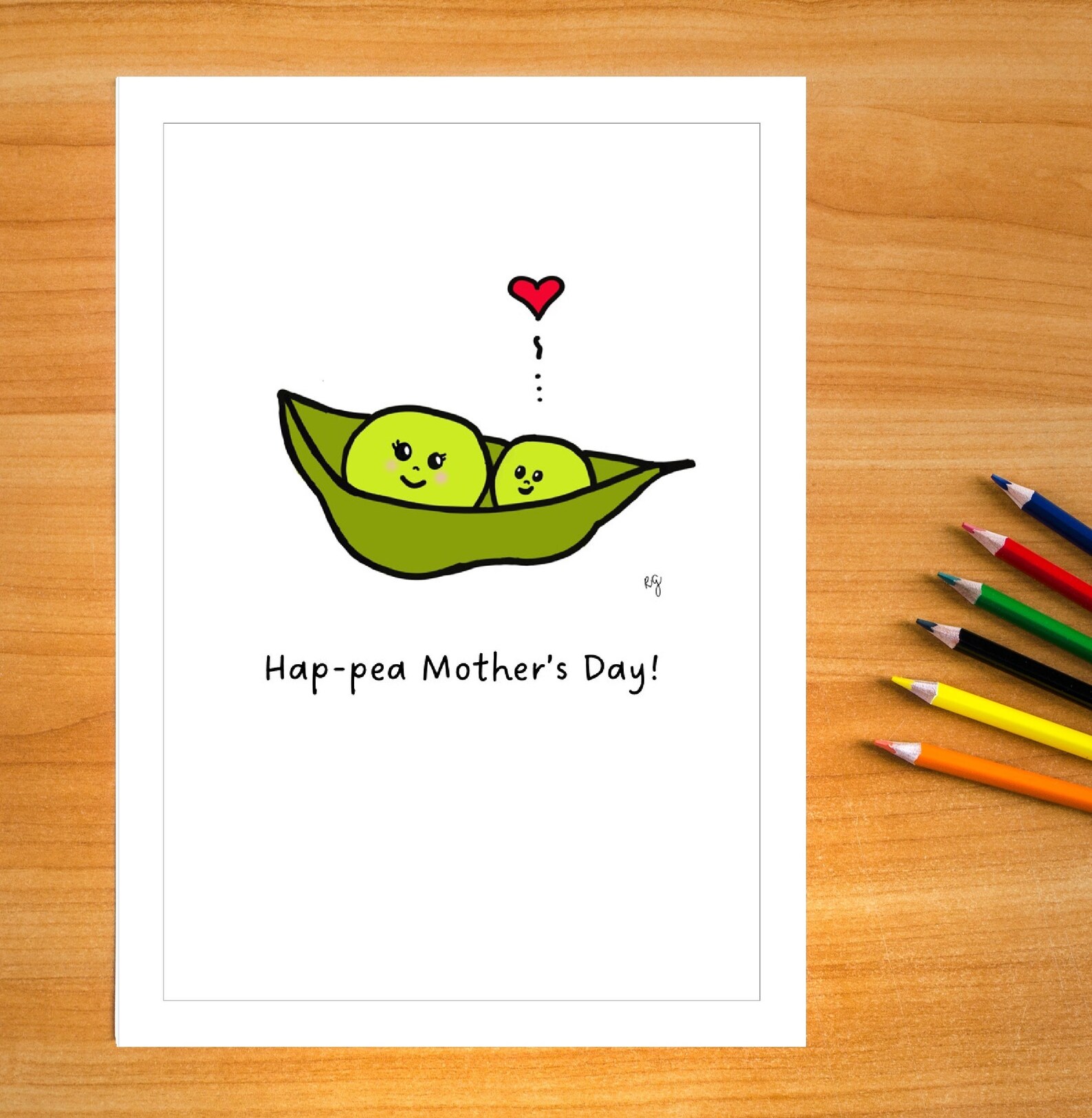 Peas/edamame/soy Puns Greeting Card! (eda-mummy/love You Soy Much/hap ...