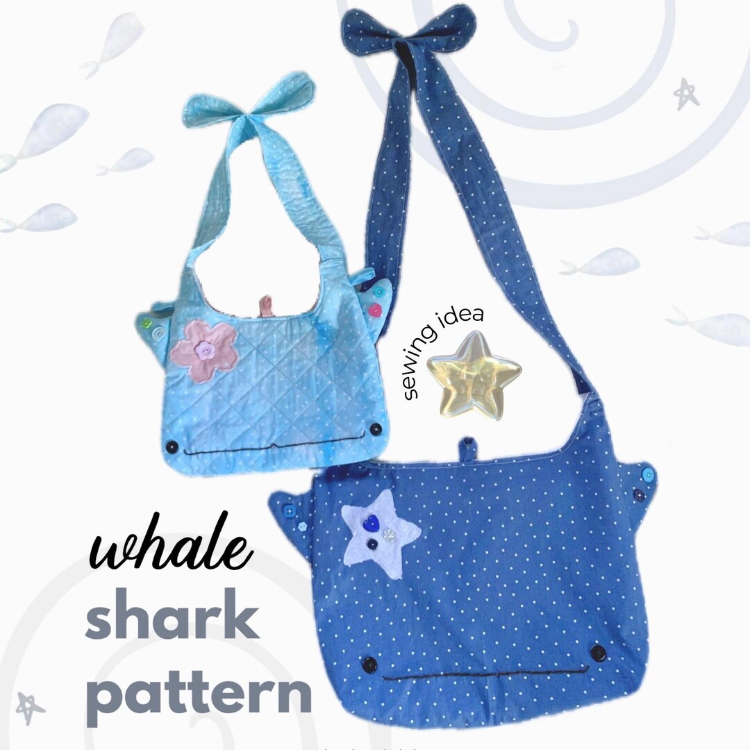 Whale Shark Bag PDF Pattern | Shoulder Bag or Crossbody/tote - Etsy