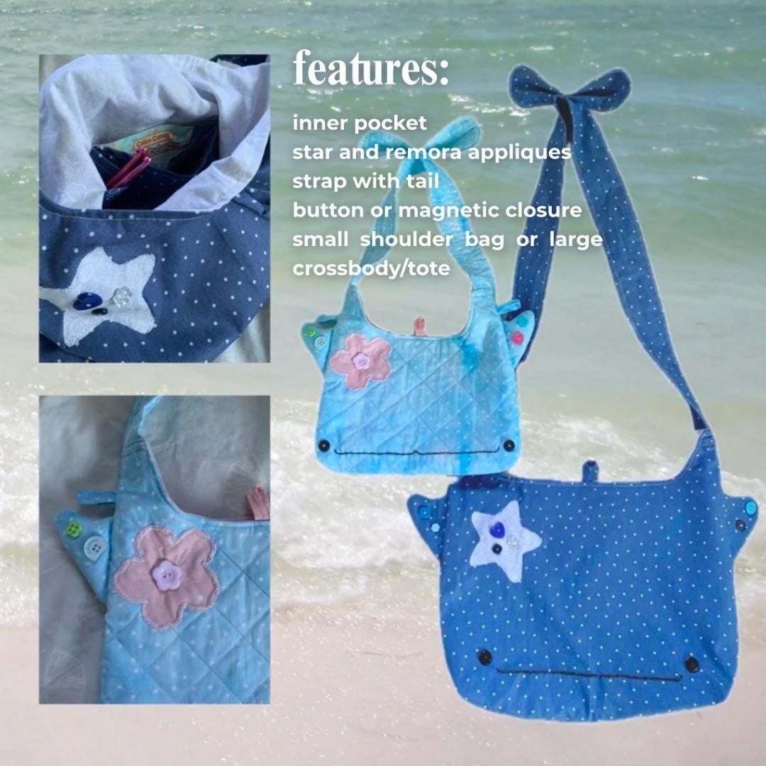 Whale Shark Bag PDF Pattern | Shoulder Bag or Crossbody/tote - Etsy
