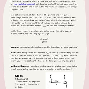 Bow Top Crochet Pattern (PDF Only) - Etsy