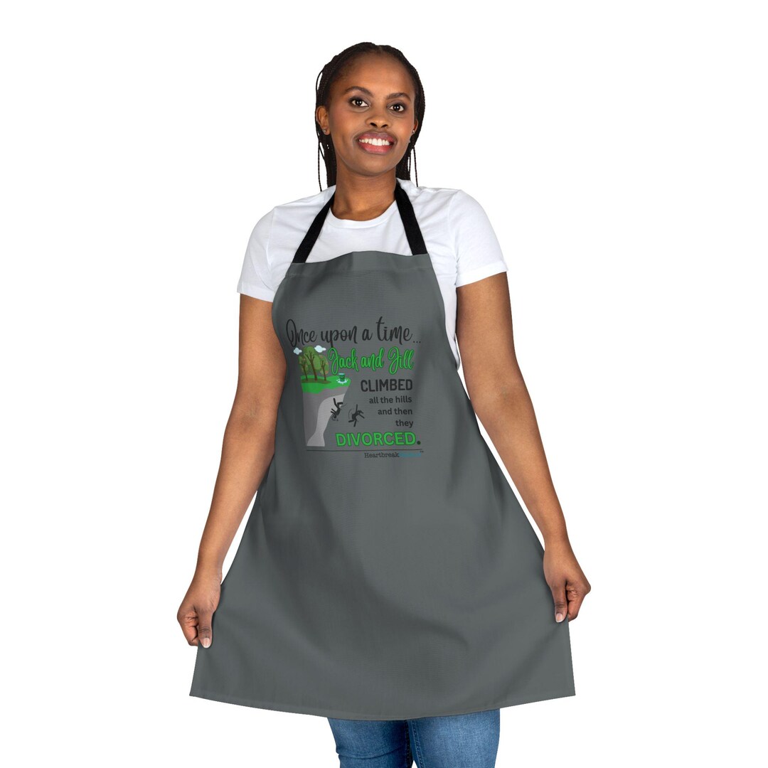 Jack and Jill Divorced. Apron, 5-color Straps dark Grey Apron - Etsy