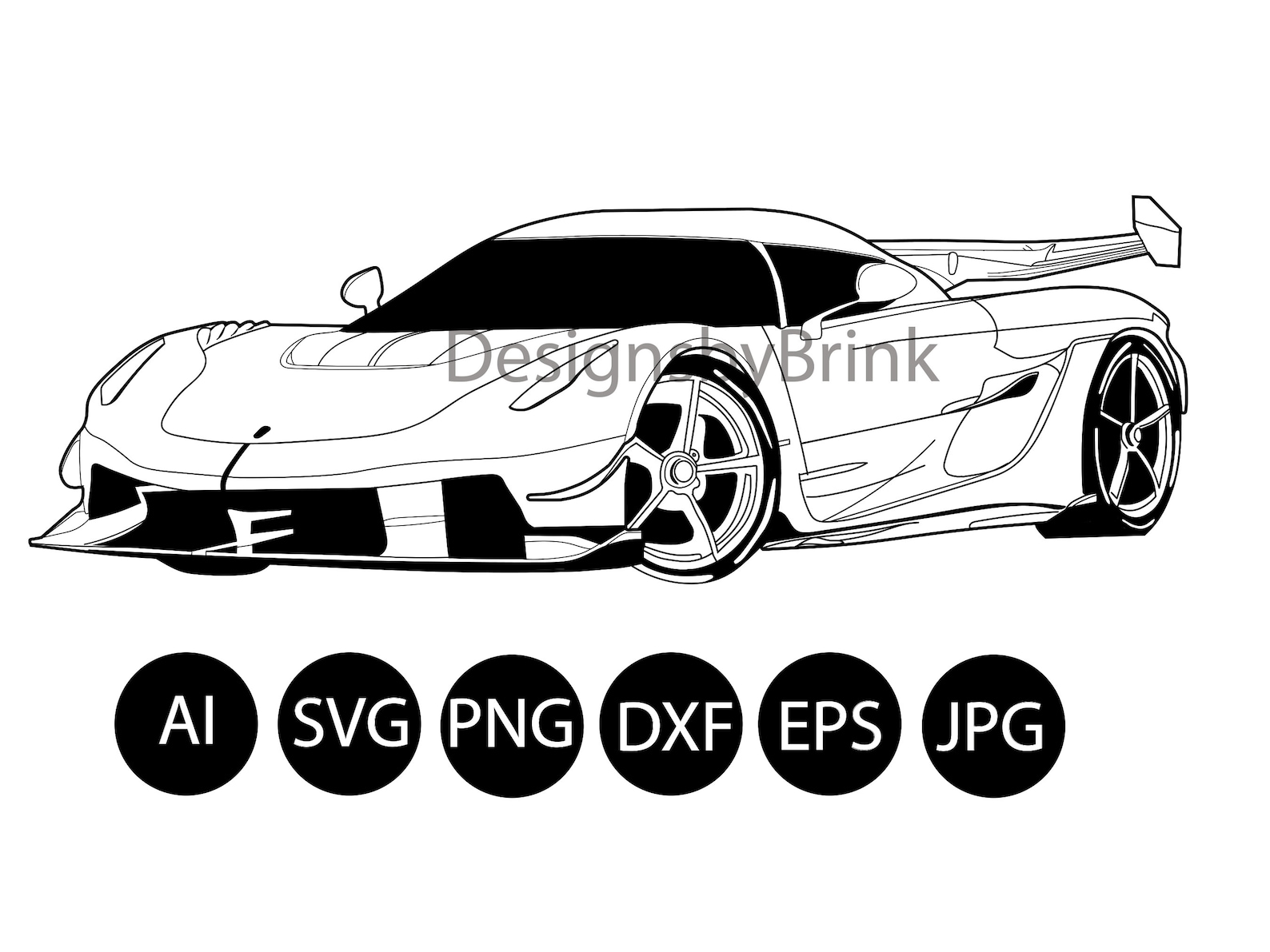 Koenigsegg Jesko Vector Clipart Digital Download Svg Png - Etsy España