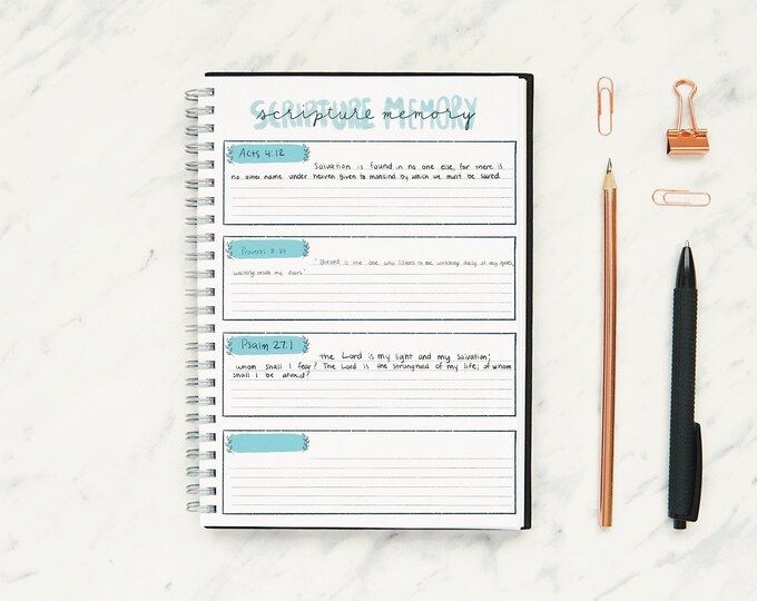 Scripture Memory, Verse of the Week, Verse Memorization Journal, Bible ...