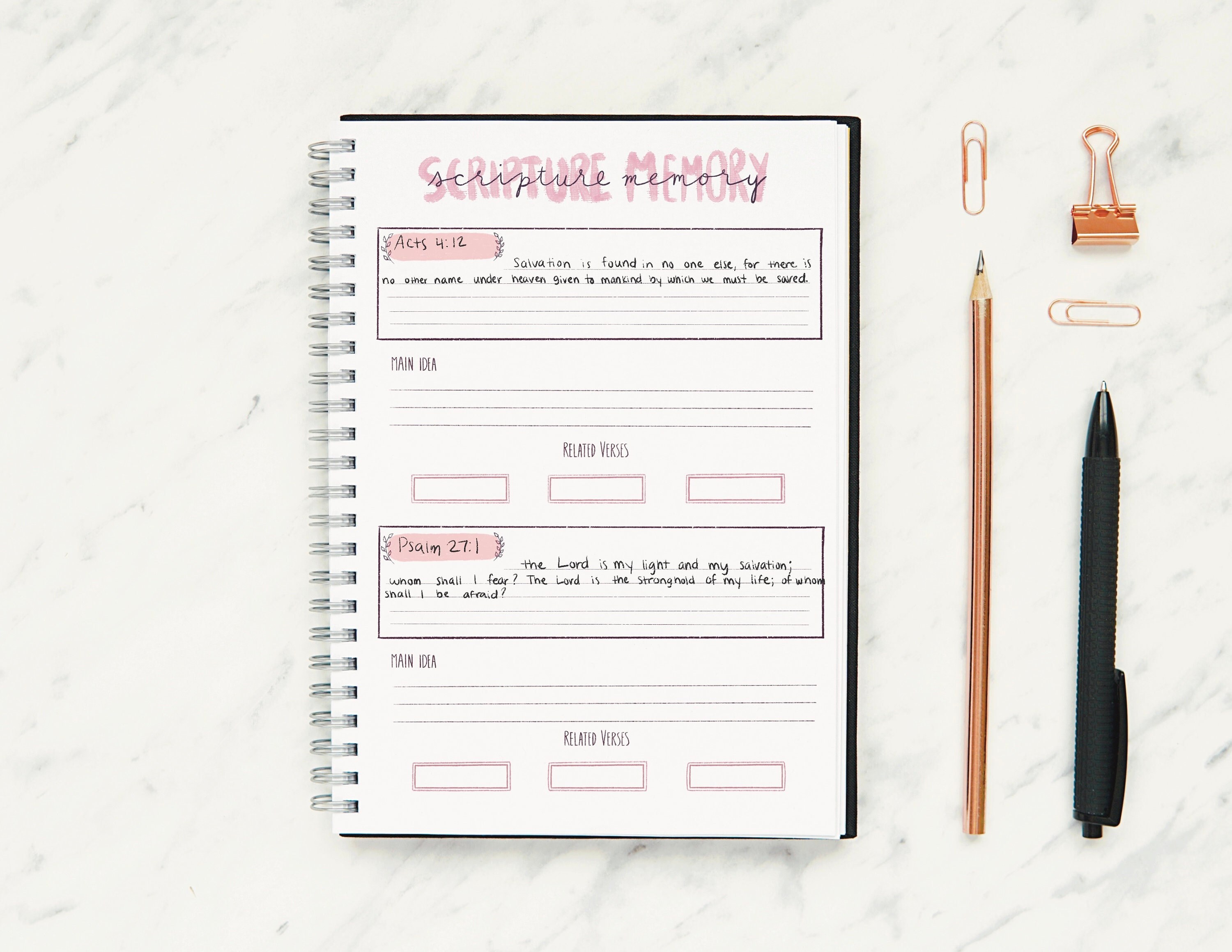 Bible Study Printable, Verse Study Guide, Verse Memory, Verse of the ...