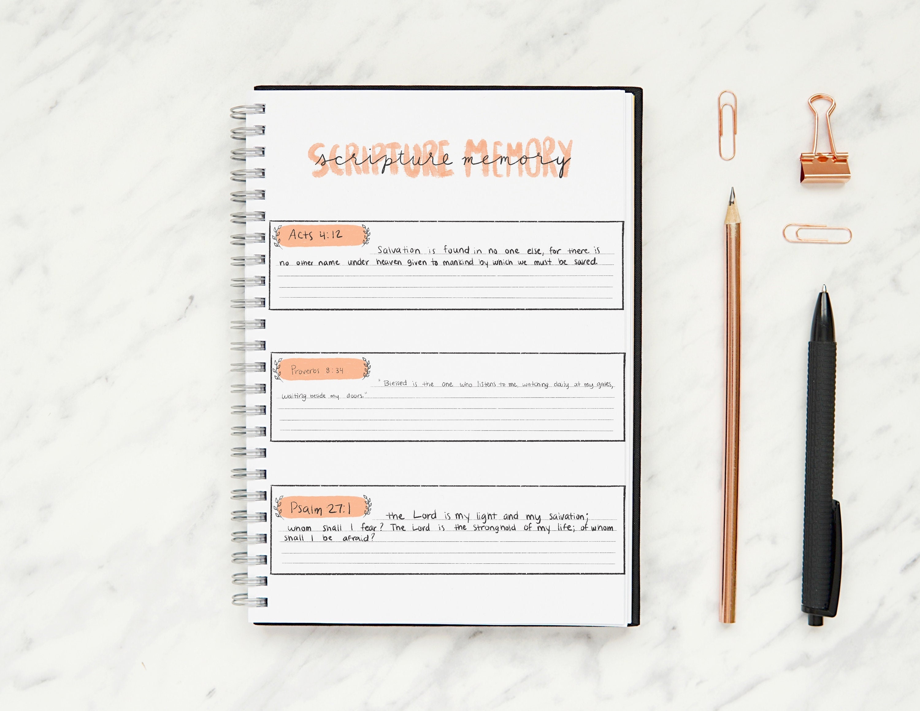 Verses of the Week Scripture Memory, Verse Memorization Journal, Bible ...