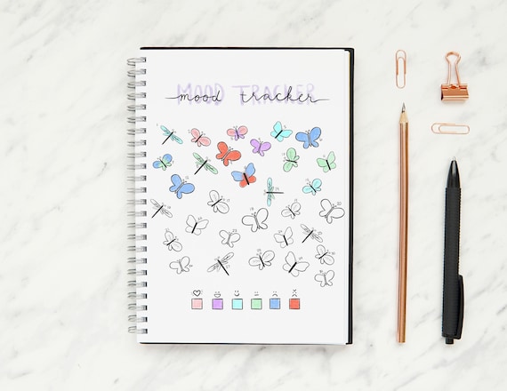 Butterfly Mood Tracker Mood Tracker Printable Mood Chart - Etsy