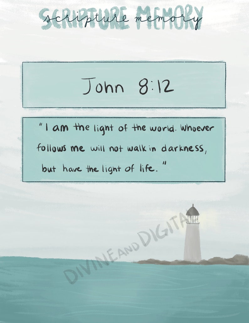 Scripture Memory, Bible Study Tool, Lighthouse Scripture Memory, Verse ...