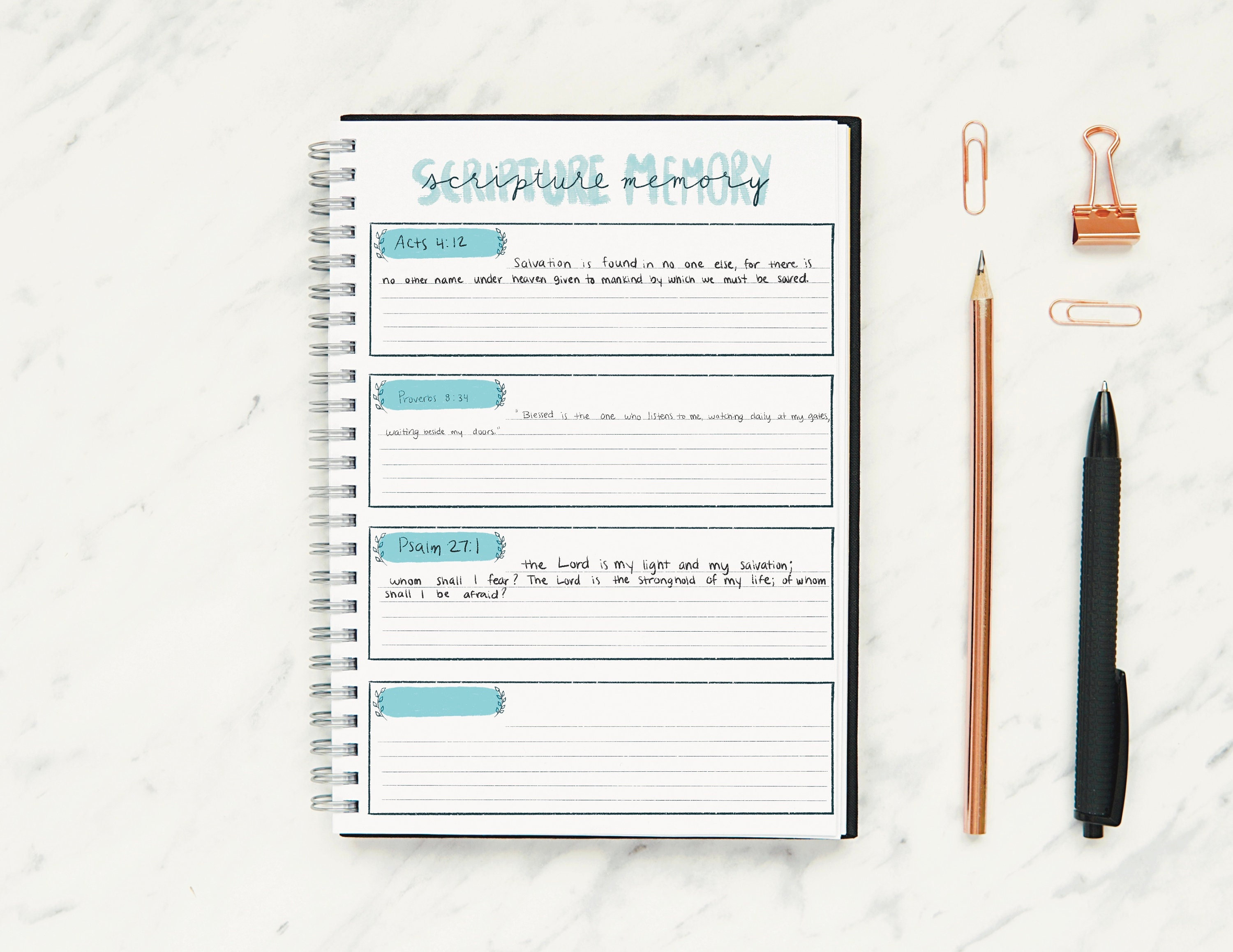 Scripture Memory Verse of the Week Verse Memorization - Etsy