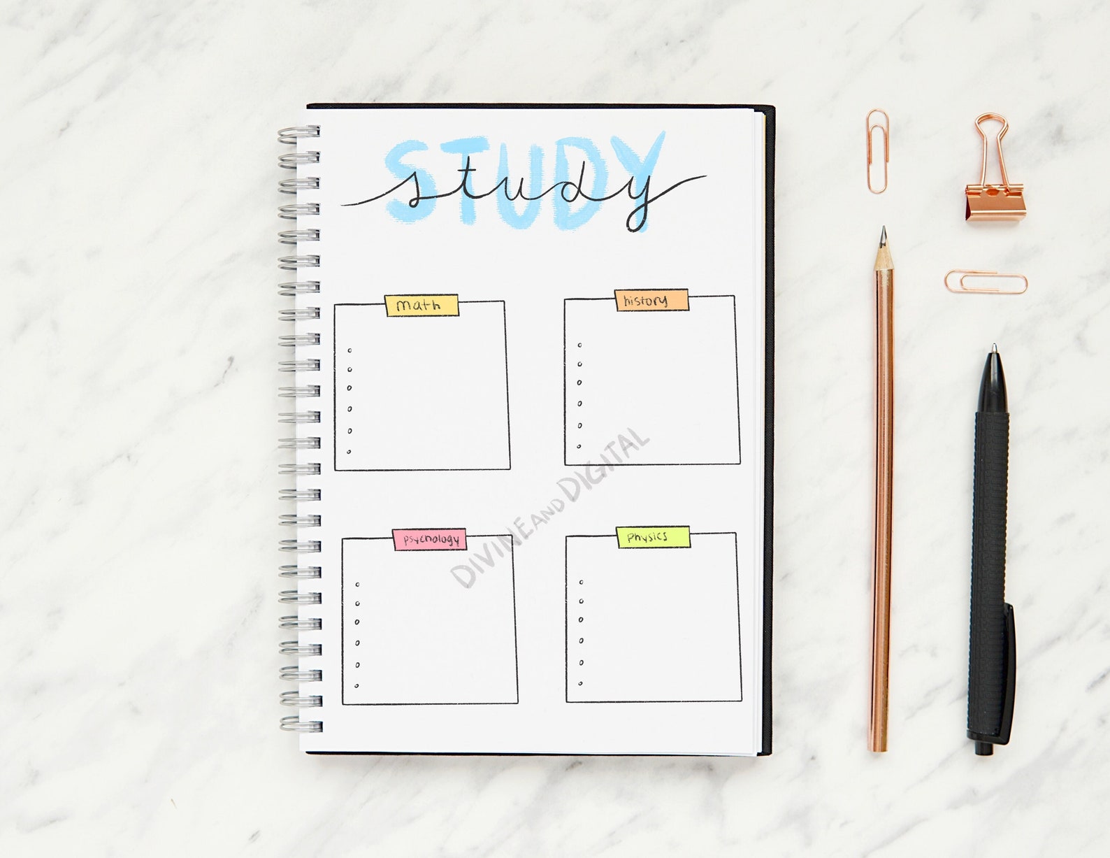 Study Notes, Study Guide, Class Notes Printable , Note Taking, School ...
