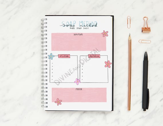 Bible Study Guide SOAP Bible Study Printable Pink Girly SOAP - Etsy