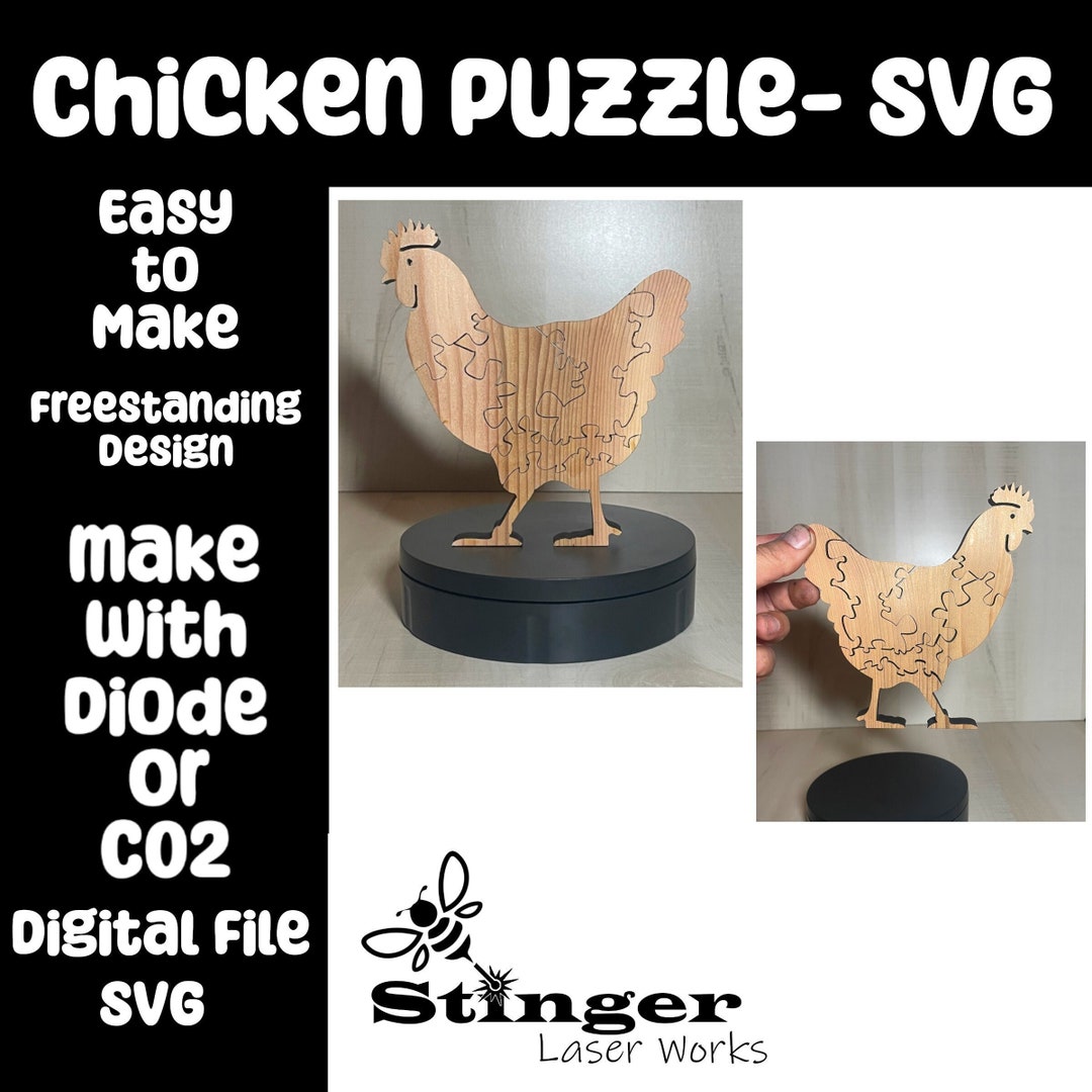 Chicken Puzzle SVG - Etsy