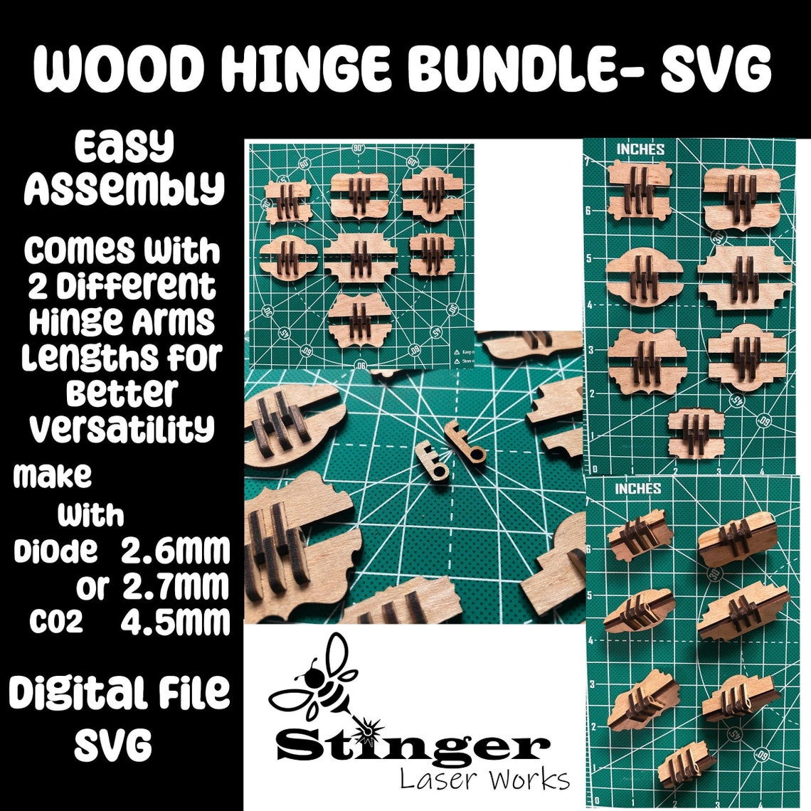 Wood Hinge Bundle SVG - Etsy