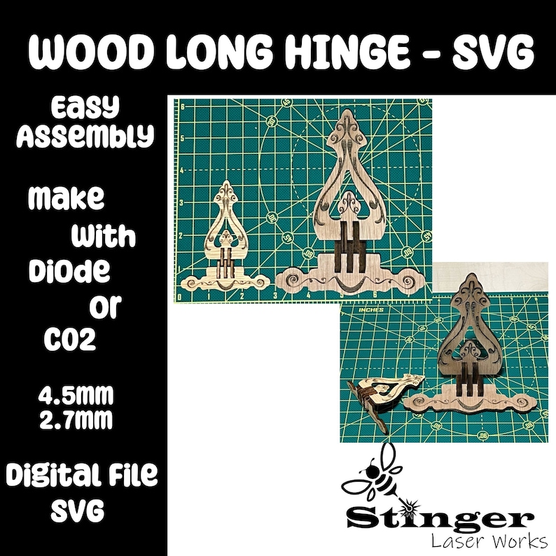 Wood Long Hinge SVG - Etsy