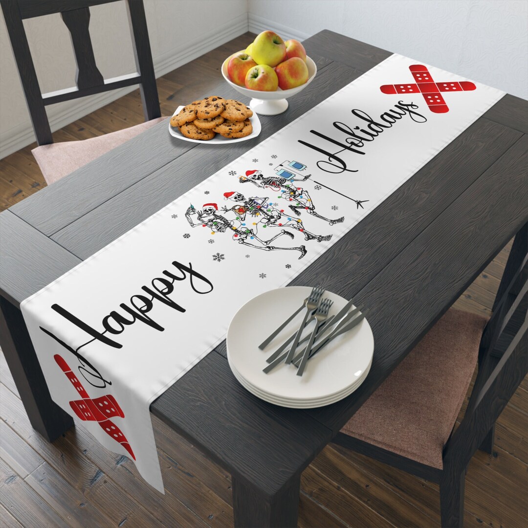Healthcare Holiday Party Holiday Table Runner Festive - Etsy