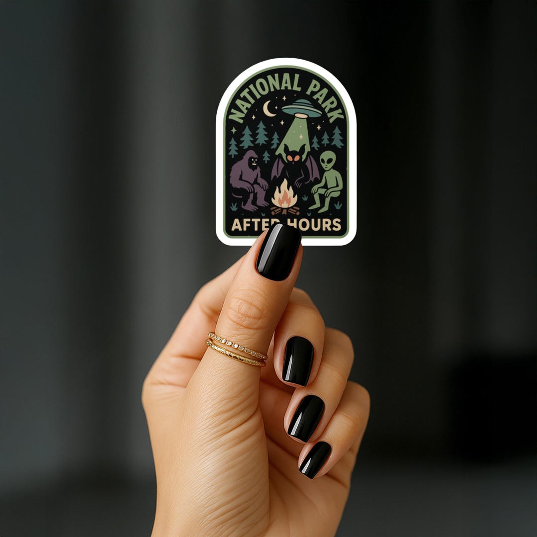 Cryptid & UFO Vinyl Stickers: Bigfoot, Mothman, Aliens - Retro Camping ...